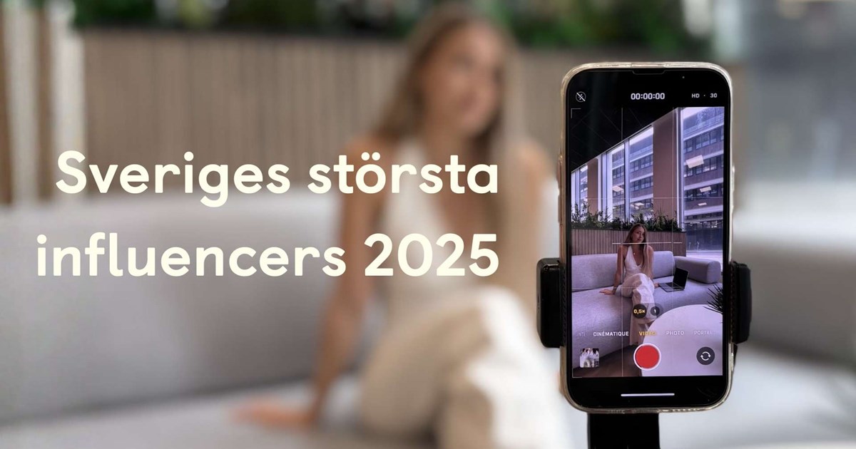 Sveriges 10 största influencers på Instagram 2025